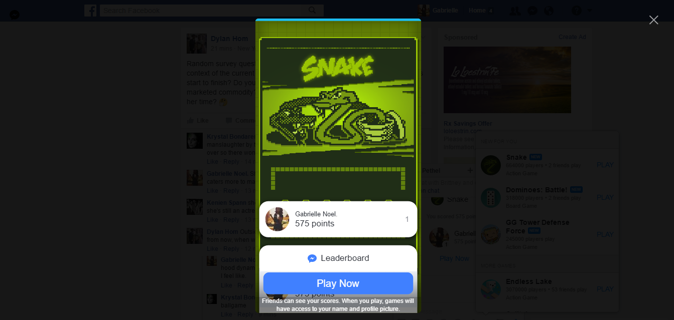You Can Now Play "Snake" on Facebook Messenger - Galore