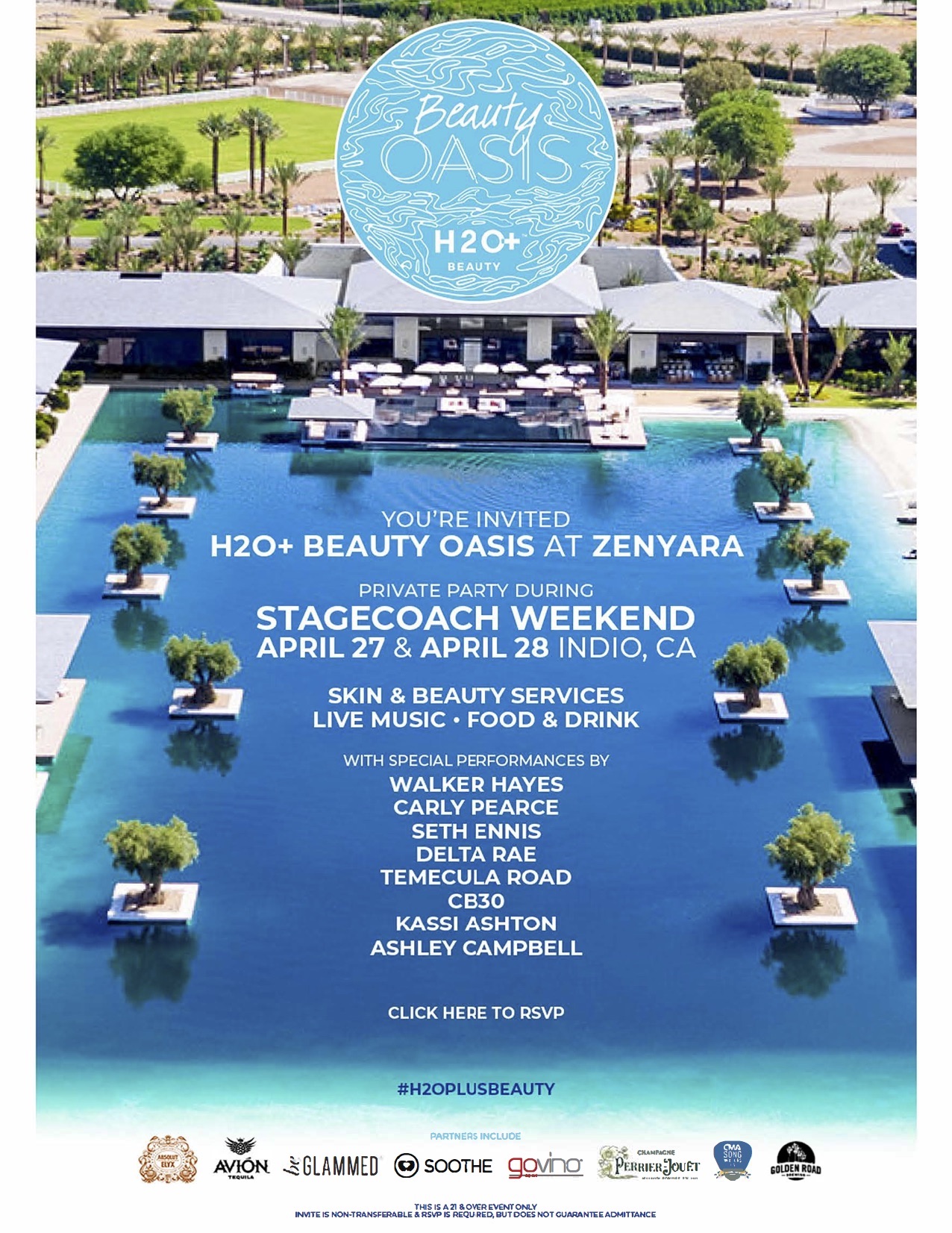 You're going to want to RSVP to this H2O+ event at Stagecoach